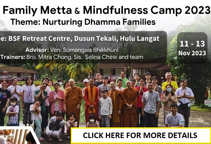 8th Ariya Family Metta & Mindfulness Camp 2023 (11-13 Nov 2023)
